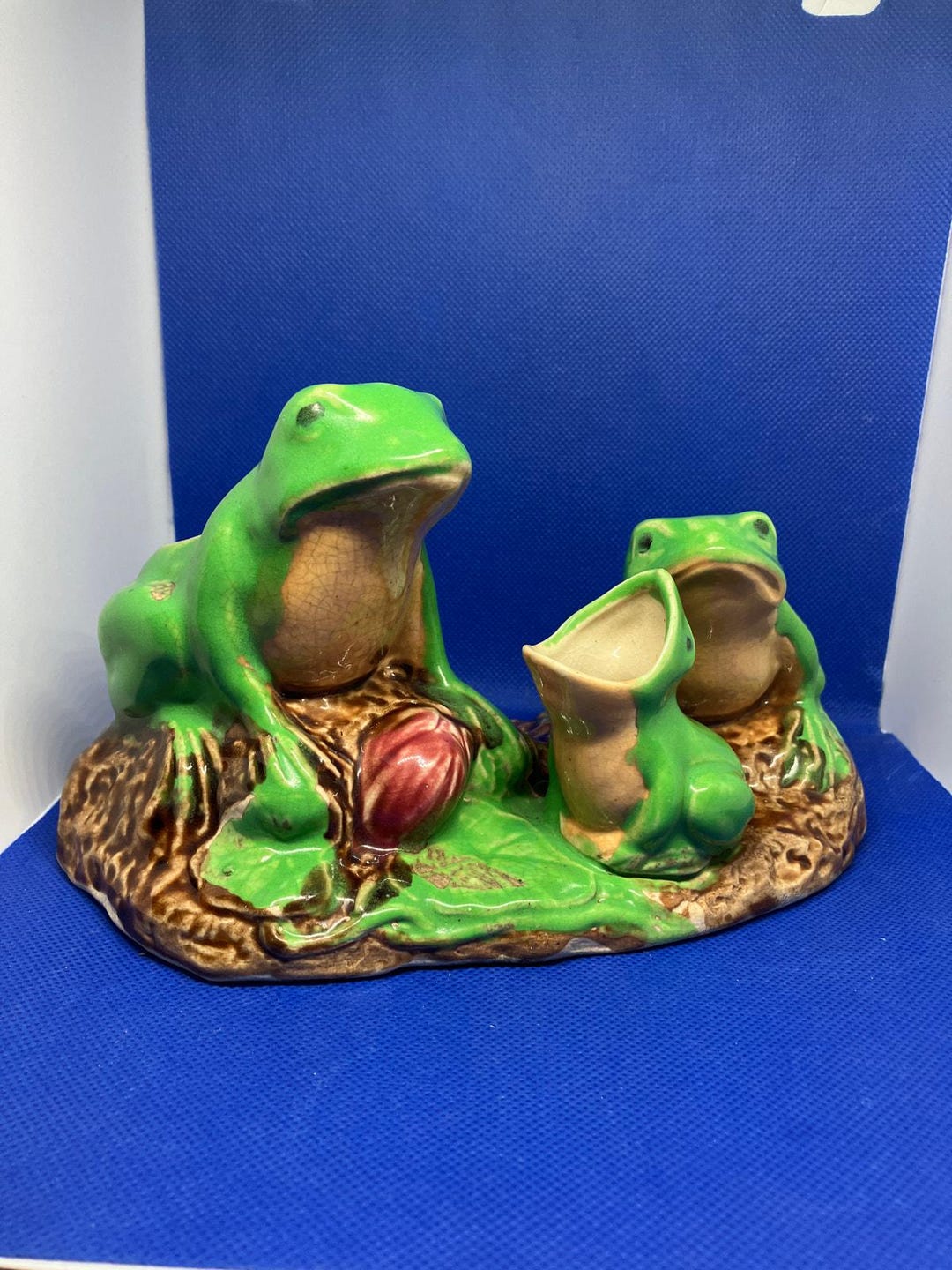 Vintage Planter Vase-family of 3 Green Frogs - Etsy