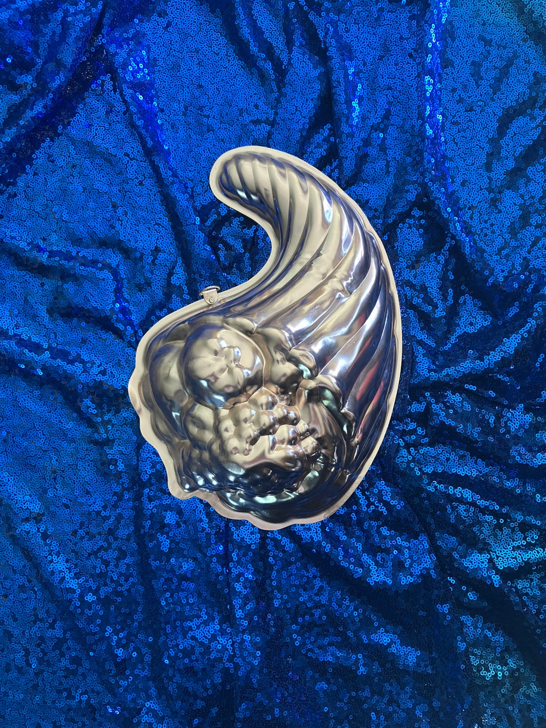 Vintage Copper Aluminum Cornucopia Jello Mold - Thanksgiving Wall ...