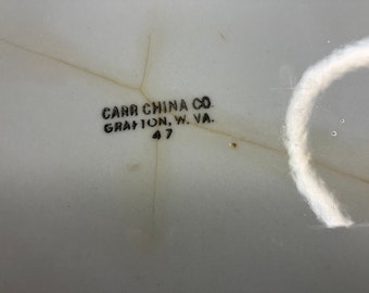 Carr China Souvenir Plate Tygart River Reservoir Dam in Grafton, W. Va ...