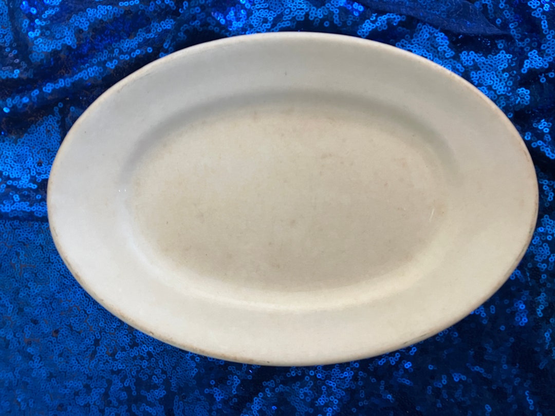 Heavy White Oval Platter 11" Marked International S-V China Trenton - Etsy