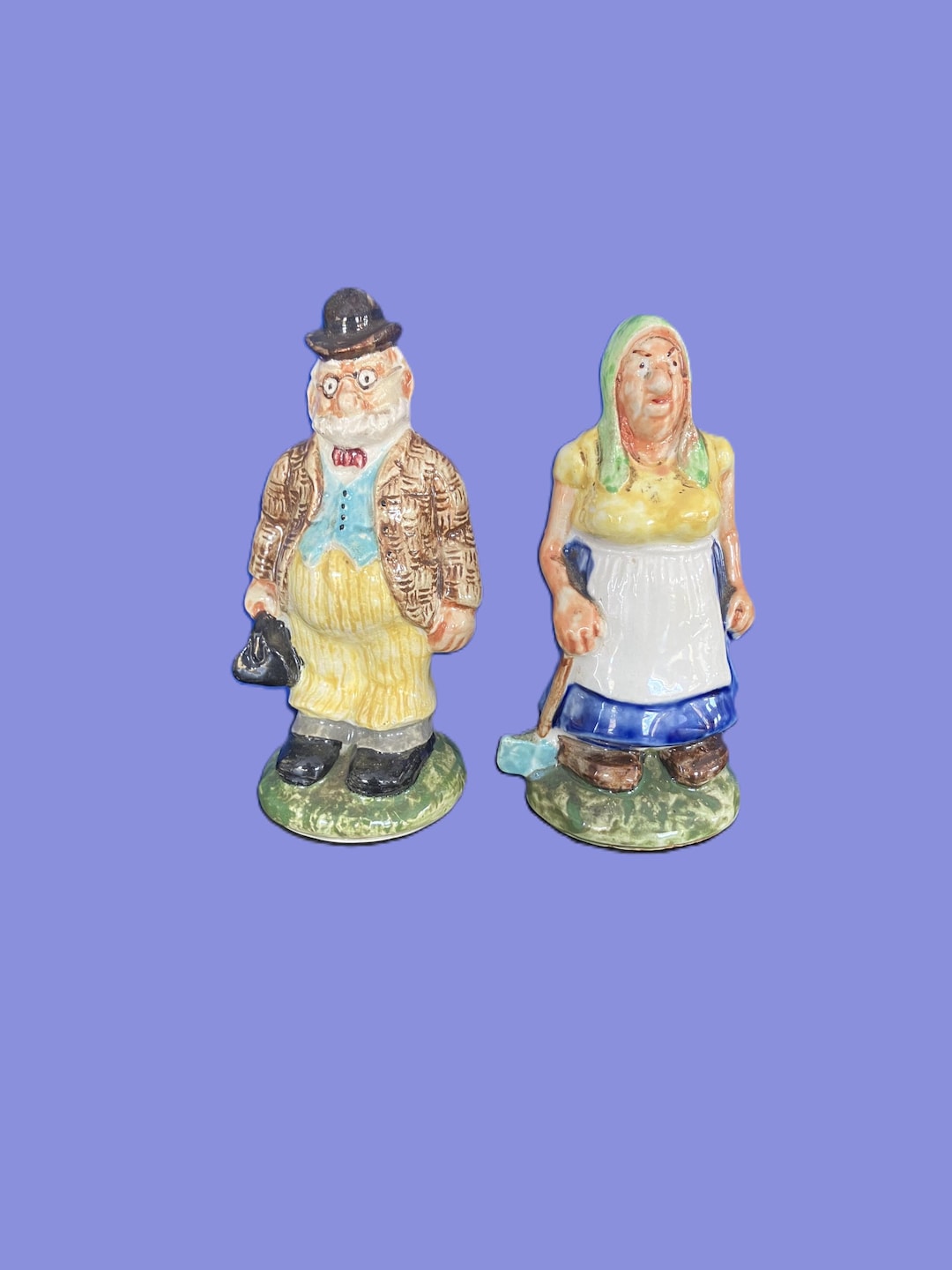 Vintage "ma and Old Doc" Porcelain Salt & Pepper Shakers - Etsy