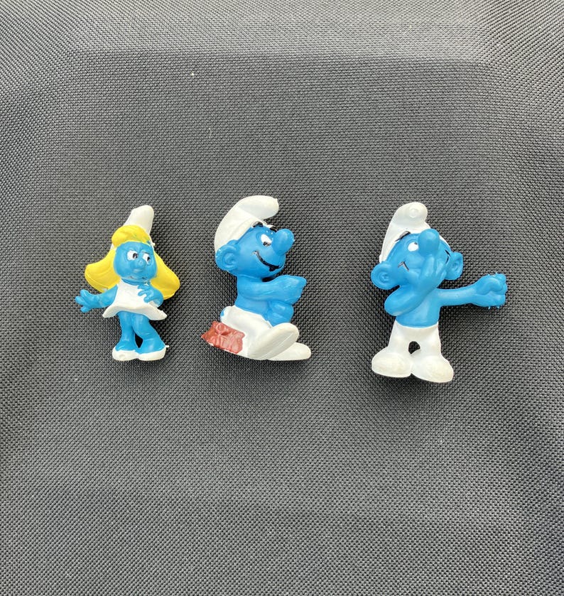 Smurfs Choice 1970s 1980s Schleigh Peyo Made in Hong Kong - Etsy