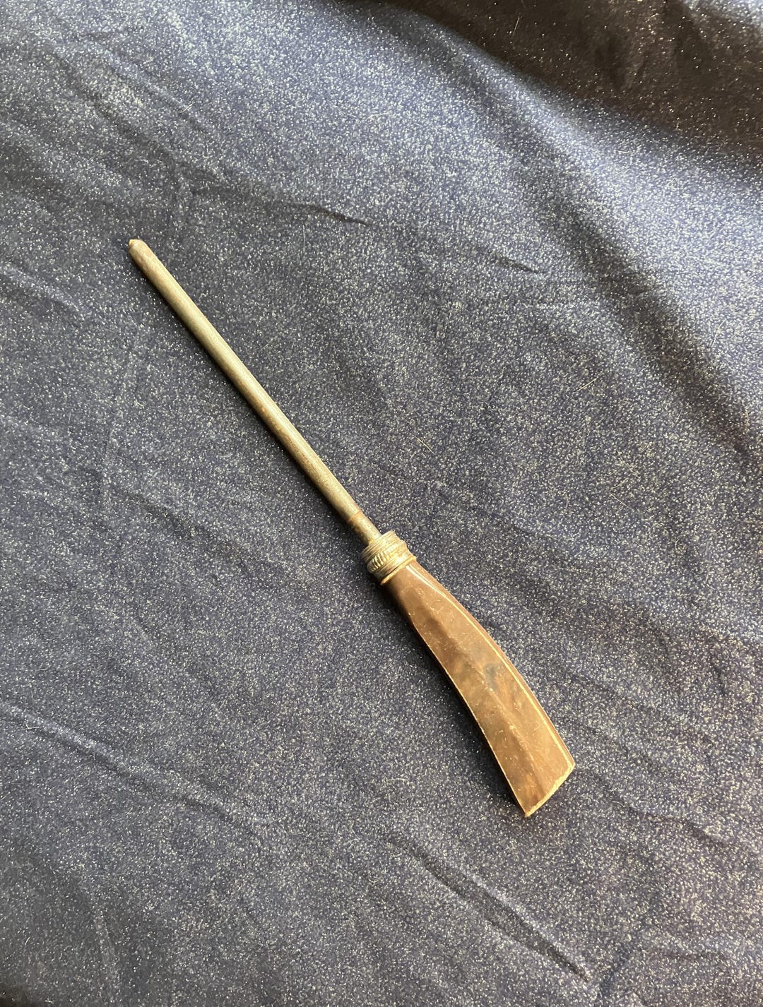 Vintage Knife Sharpener With Curved Brown Handle - Etsy