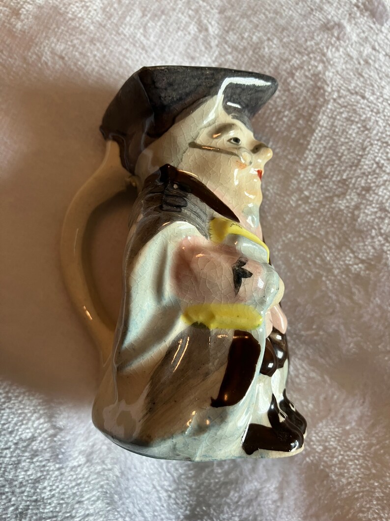 Vintage Colonial Professor Ceramic Nick Nack Pitcher Figure Made in ...