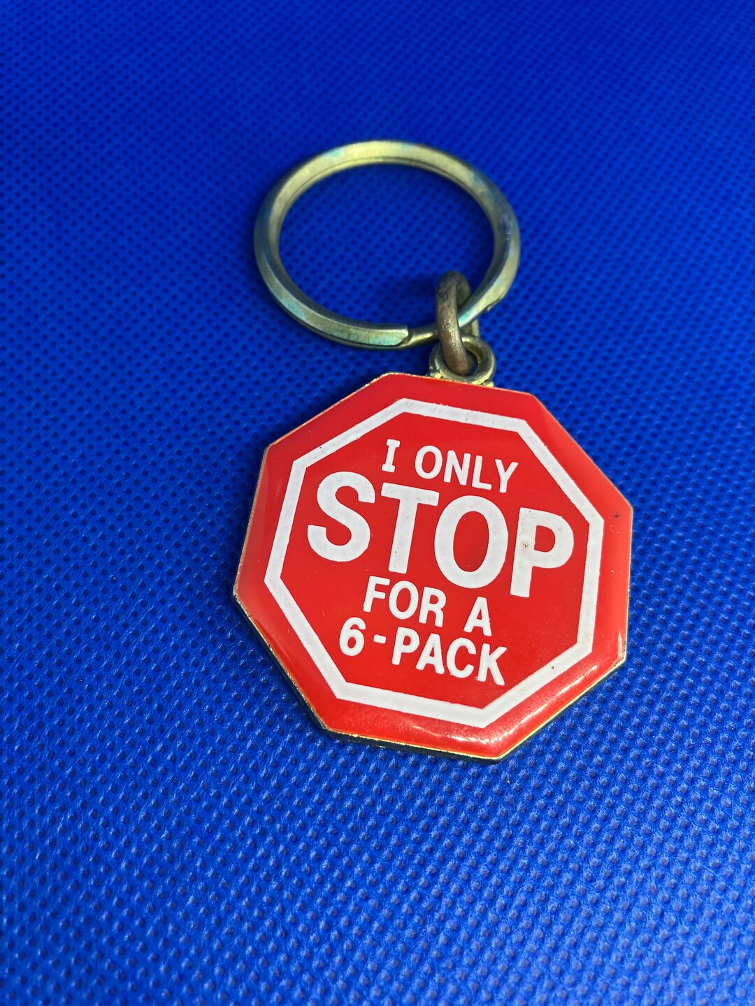 Beer Stop Sign Key Chain I Only Stop for A 6-pack - Etsy