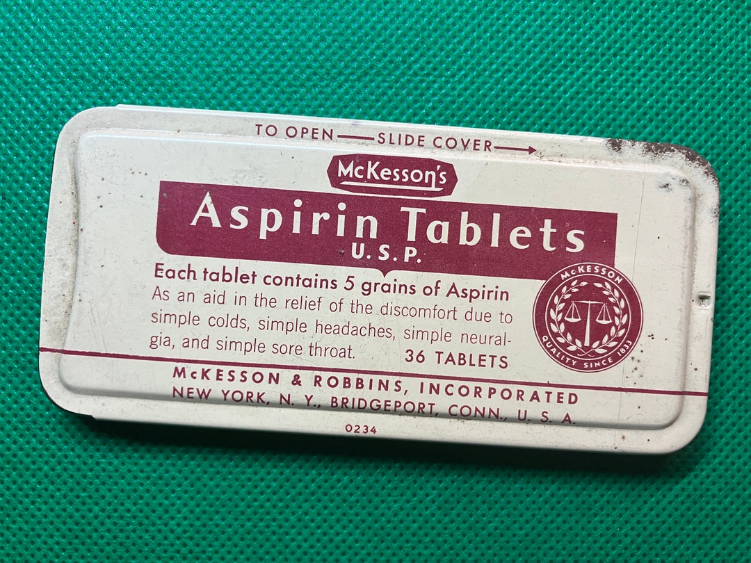 Vintage Mckesson's Aspirin Tablets Tin - Etsy