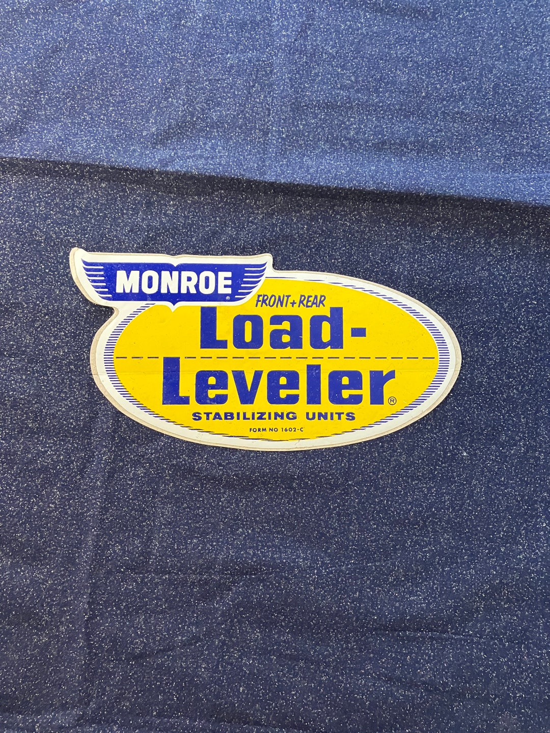 Monroe Front Rear Load Leveler Stabilizing Units Sticker Form No 1602-C ...