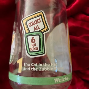 Dr Seuss Cat in the Hat With Zubble Wump Welch's Jelly Glass 1 - Etsy