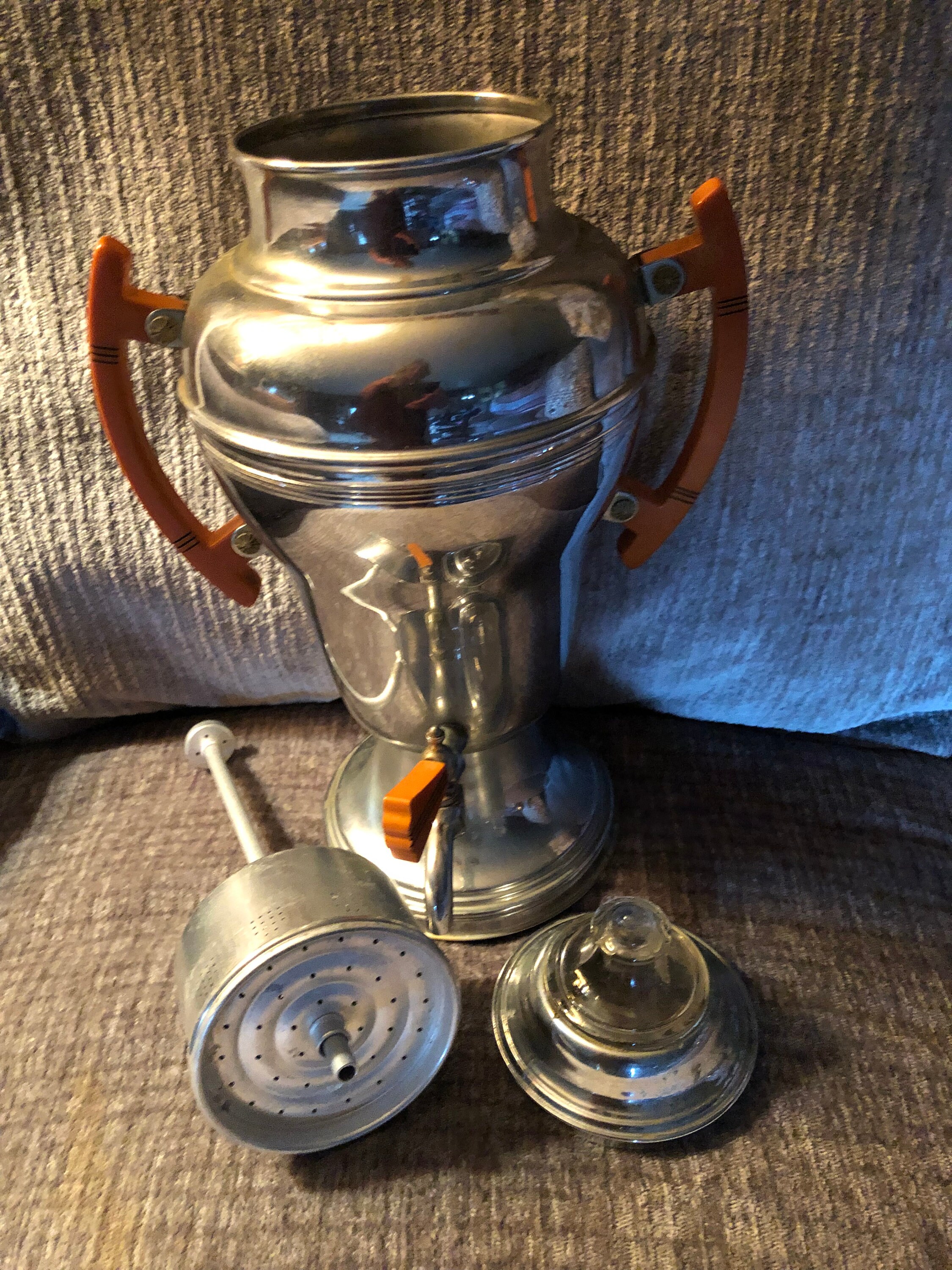 Art Deco Chrome Coffee Percolator Creamer Sugar Bowl Set With - Etsy
