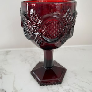 Vintage Avon 1876 Cape Cod Collection Ruby Red Water Goblet - Etsy