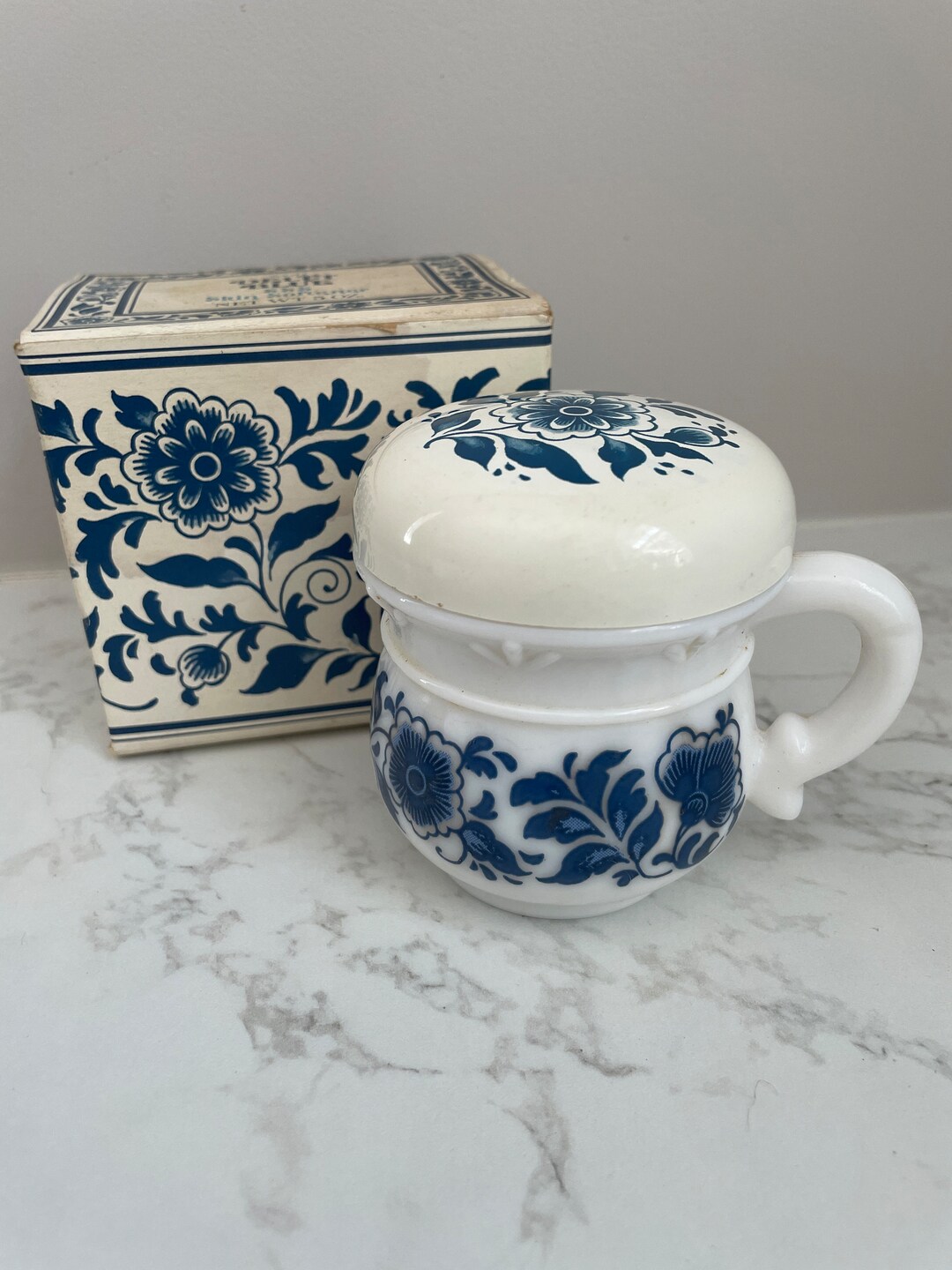 Vintage Avon Delft Blue Jar. 1970s Nostalgia, Bathroom, Kitchen ...