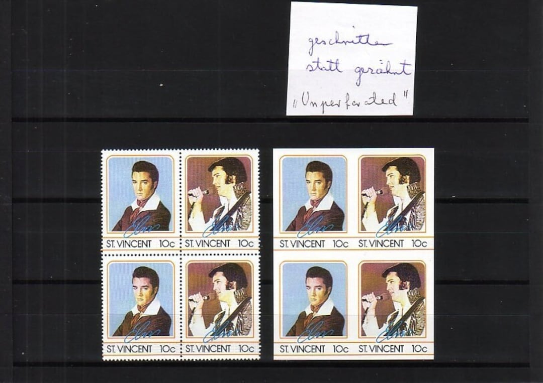 Elvis Presley Music the King of Rock'n'roll Vintage Postage Stamps - Etsy
