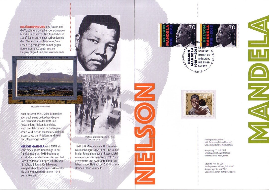 Nelson Mandela RSA South Africa and Germany Stamps - Etsy