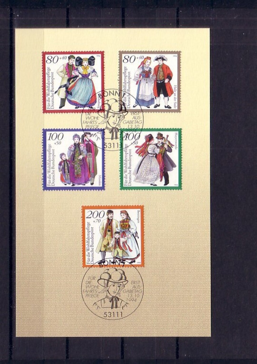 Folklore Costumes Germany Stamps Canceled - Etsy