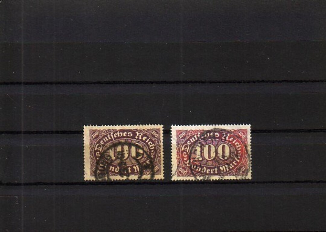 Inflation 1922 | 100 MK Postage Stamp With Color Variation | Germany ...