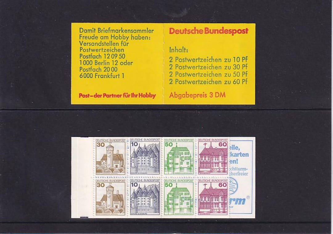 Castles and Palaces | Germany | Mint Stamps as Stamp Booklets - Etsy