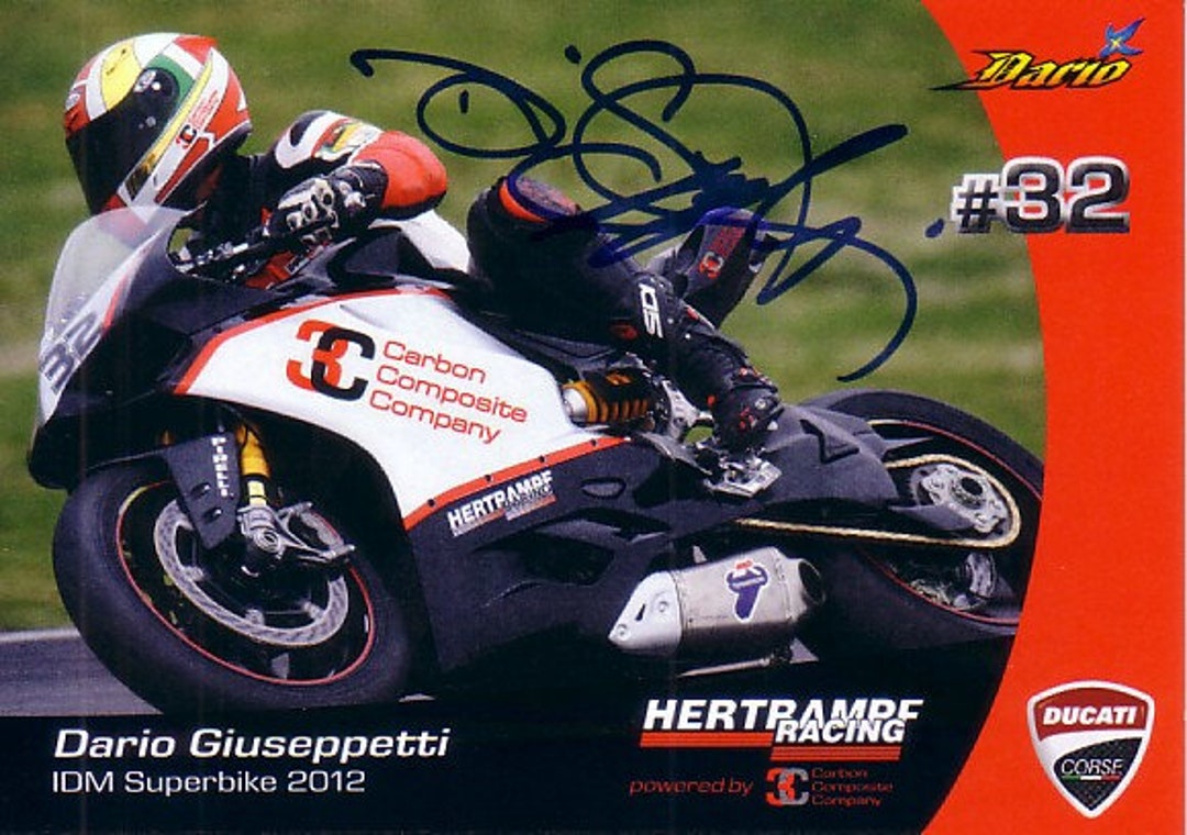 Ducati Motorcycles Racer Autographs on Cards as a Collection or ...
