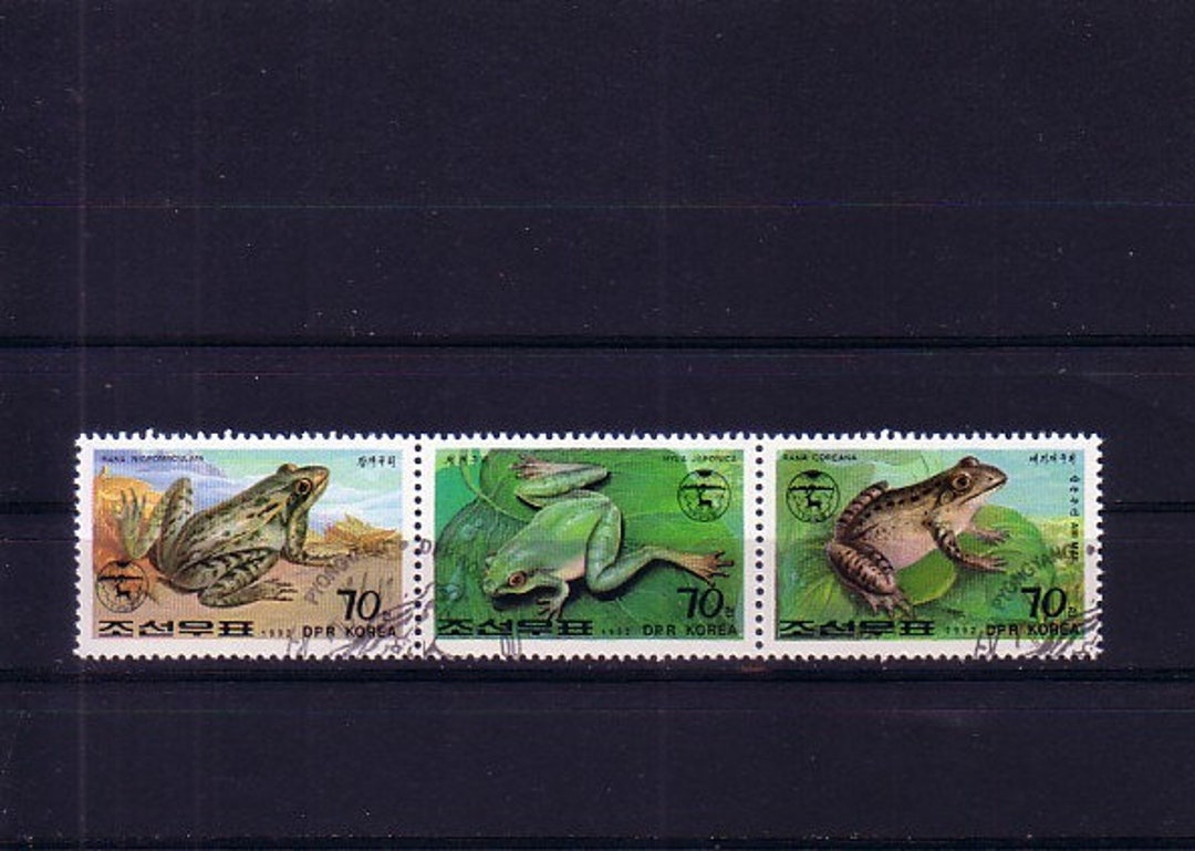 Frogs Toads Korea Stamps Stamped - Etsy