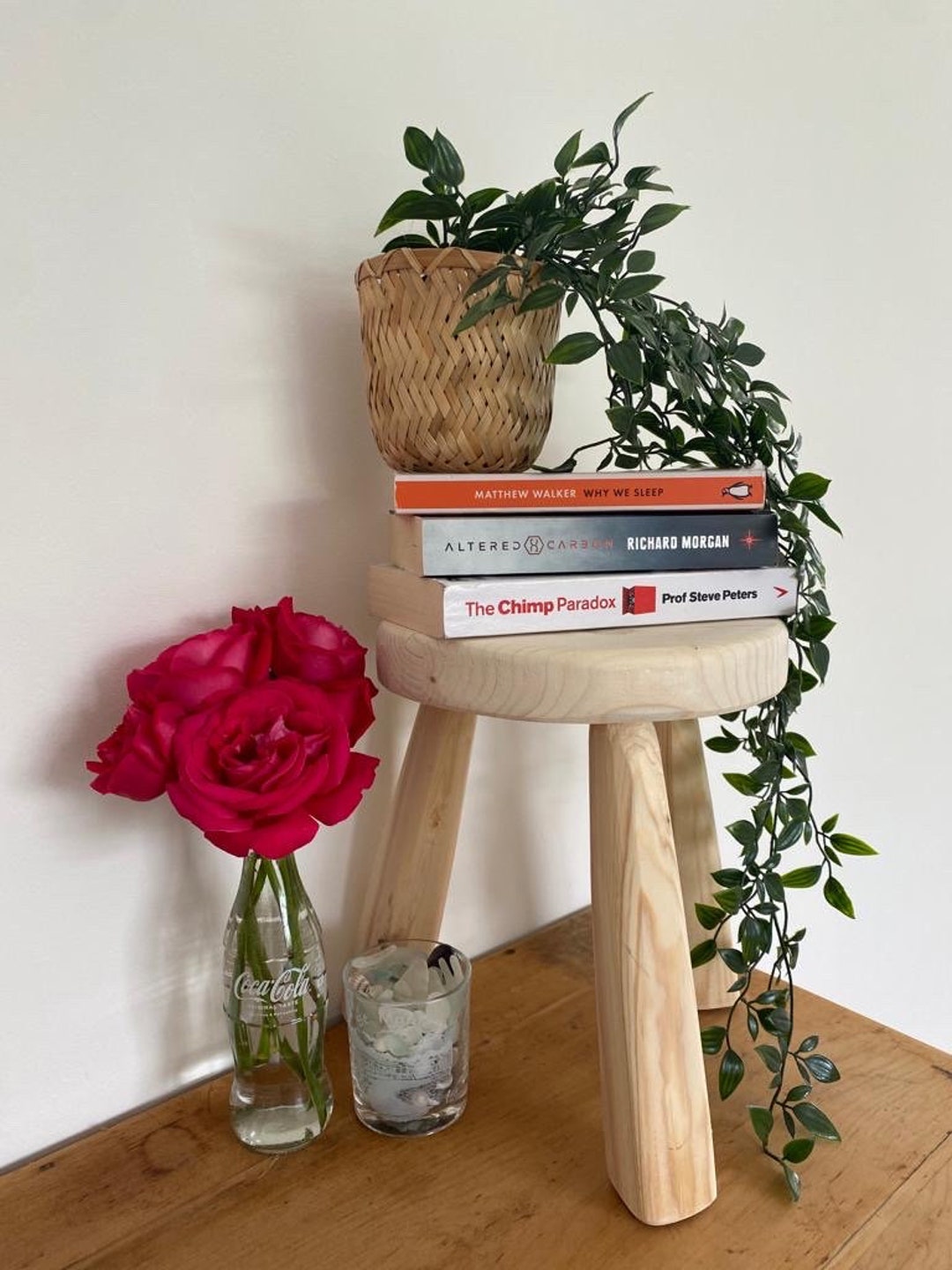 Handmade Rustic Farmhouse Stool, Rustic Plant Stool, Rustic Milking ...