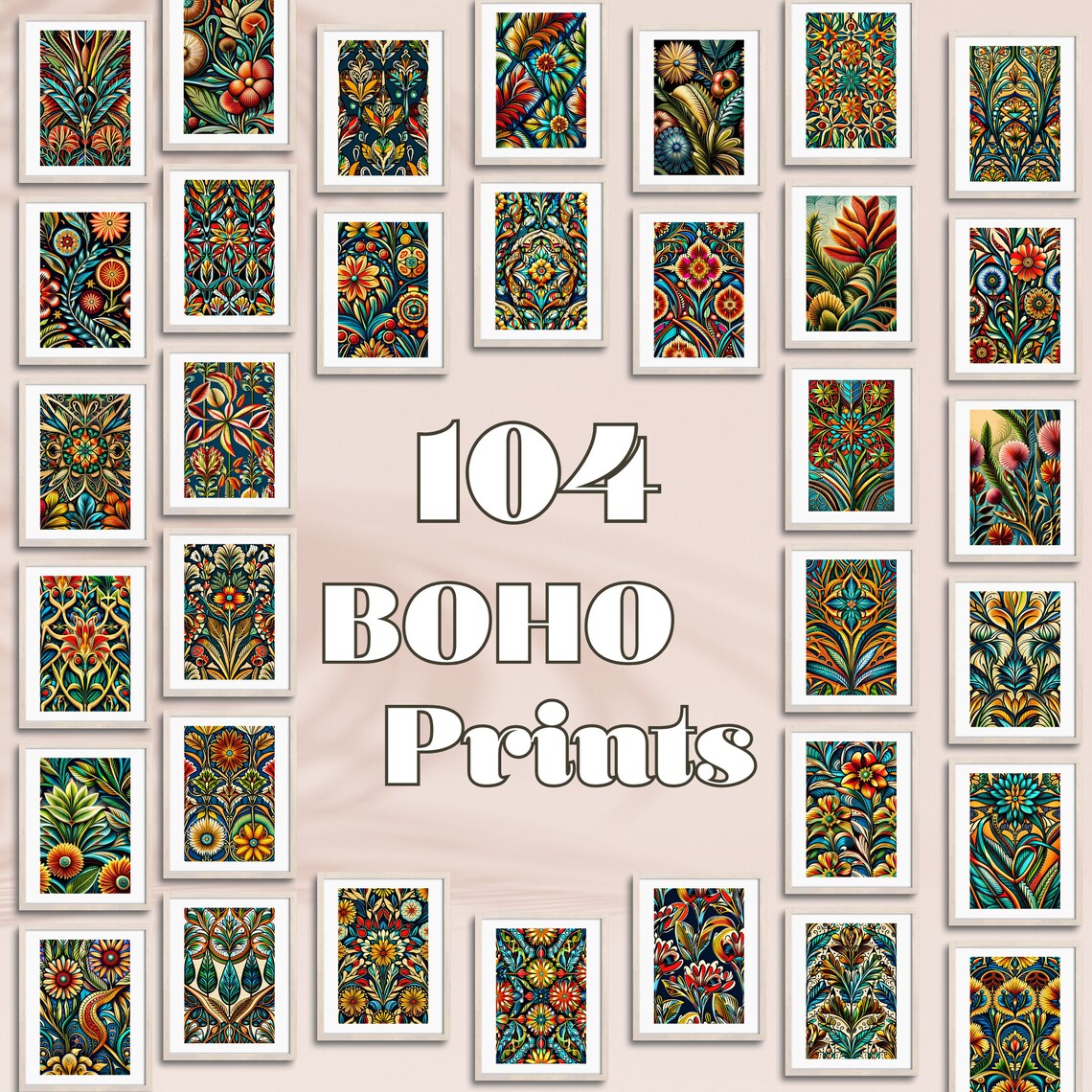 104 BOHO / Bohemian Style Art Prints - Printable Downloads - Wall Décor ...