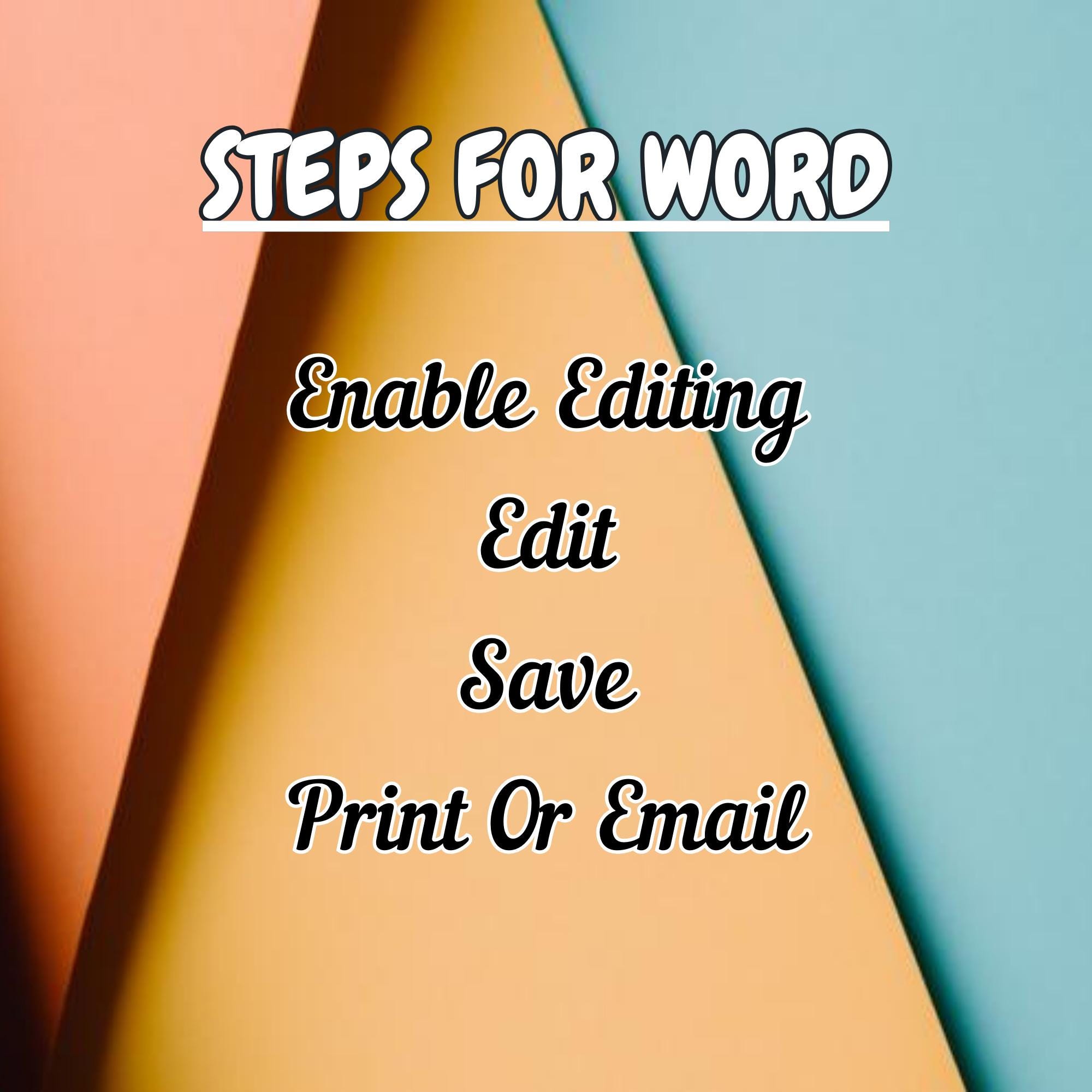 Invoice Template Fully Editable - EDIT in WORD or CANVA - Etsy