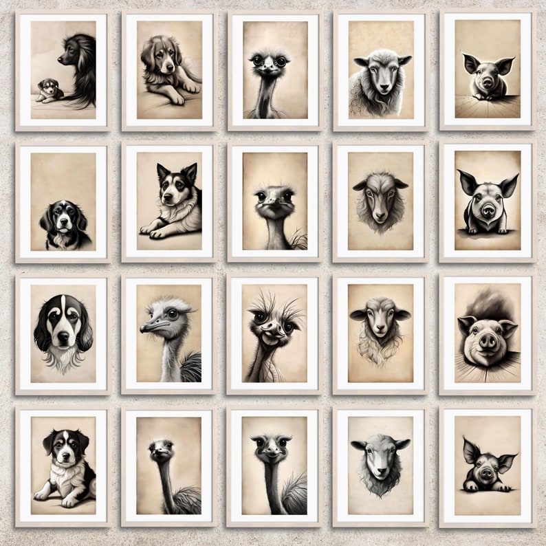160 Animal Prints for Nursery or Living Room - Digital Download ...