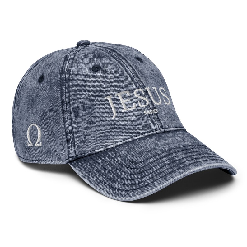 Vintage Jesus Saves Alpha Omega Hat- Vintage Cotton Twill Cap - Etsy