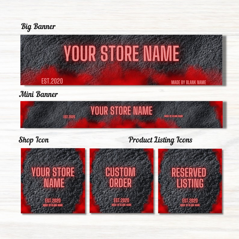 Etsy Shop Banner Template, Store Branding, Editable Esty Header ,teal ...
