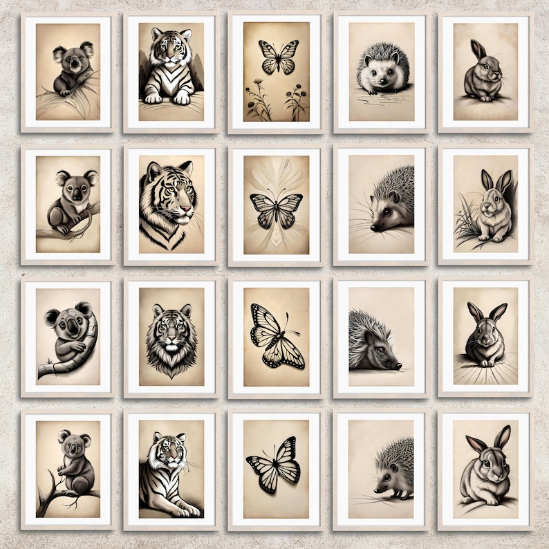 160 Animal Prints for Nursery or Living Room - Digital Download ...