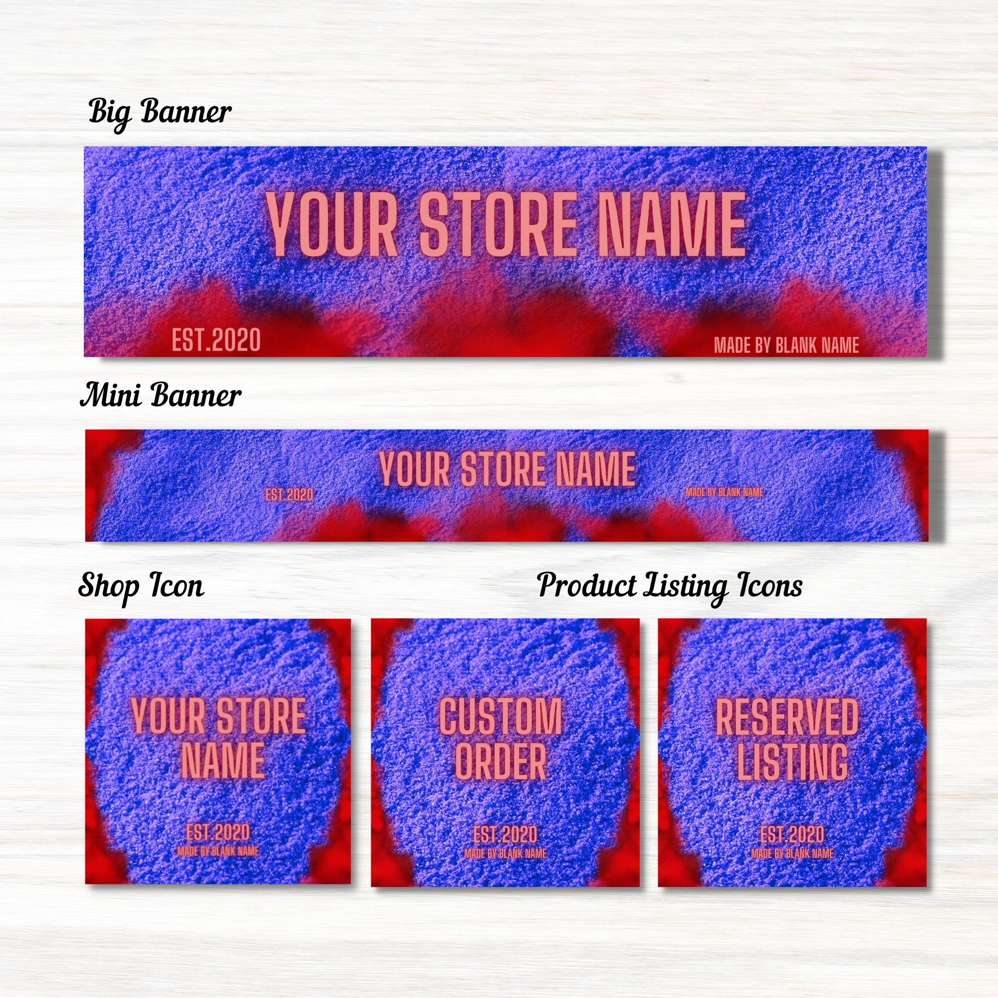 Etsy Shop Banner Template, Store Branding, Editable Esty Header ,teal ...