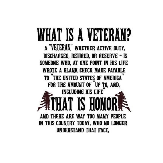 What is A Veteran - Etsy