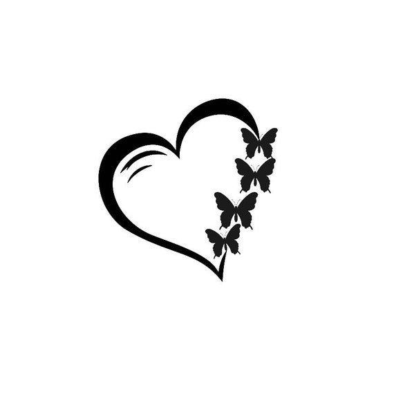 Butterfly Heart - Etsy