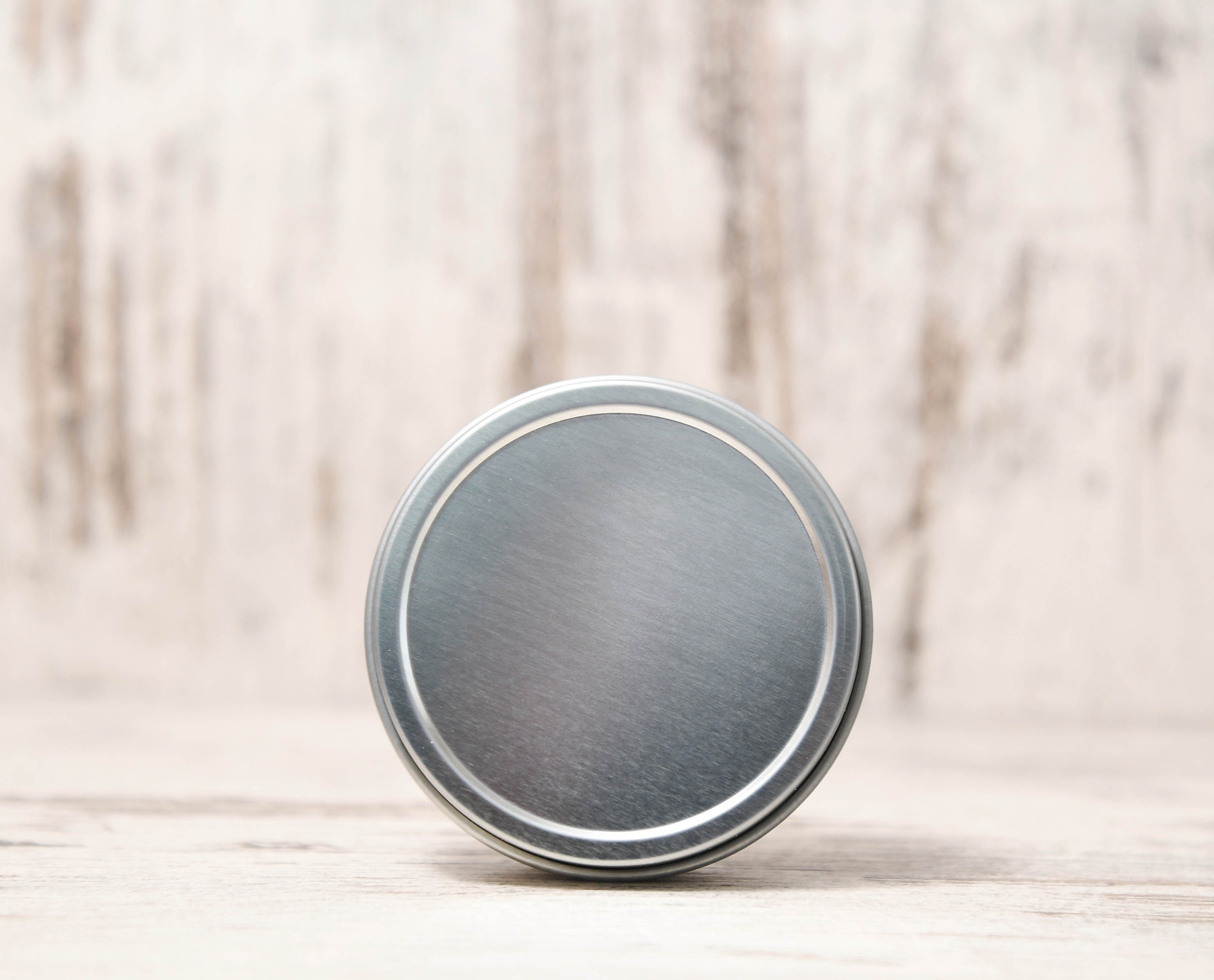 2 Oz Flat Metal Tins W/ Rolled Edge Covers - Etsy