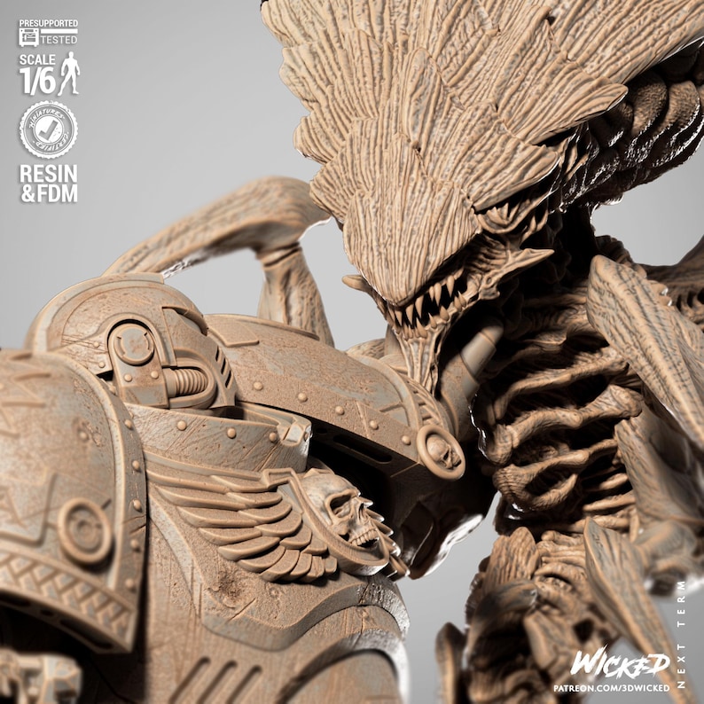 Resin 3D Printed Warhammer 40k Titus Statue by Wicked - Etsy