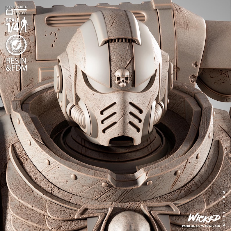 Warhammer 40K Titus 3D Printed Resin Bust by Wicked - Etsy