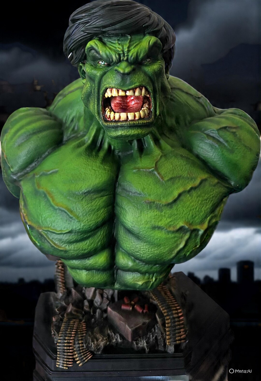 Incredible Hulk Bust Fan Art by Wicked - Etsy