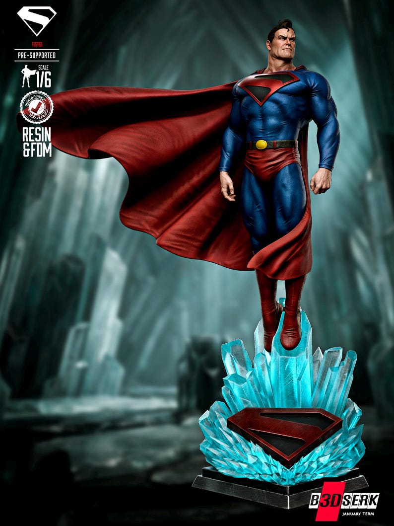 Superman Kingdom Come Resin Fan Art Statue Designed by B3dserk - Etsy