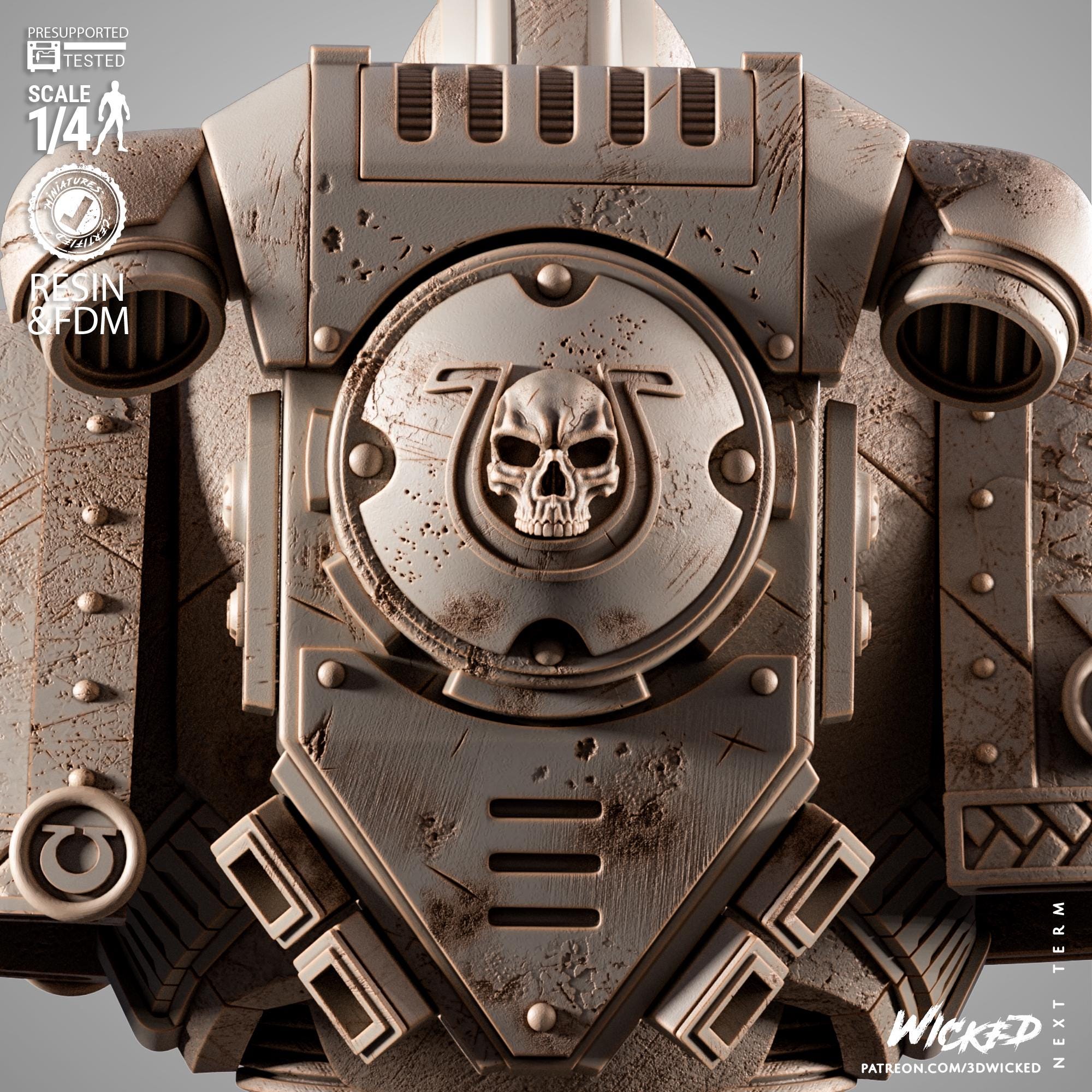 Warhammer 40K Titus 3D Printed Resin Bust by Wicked - Etsy