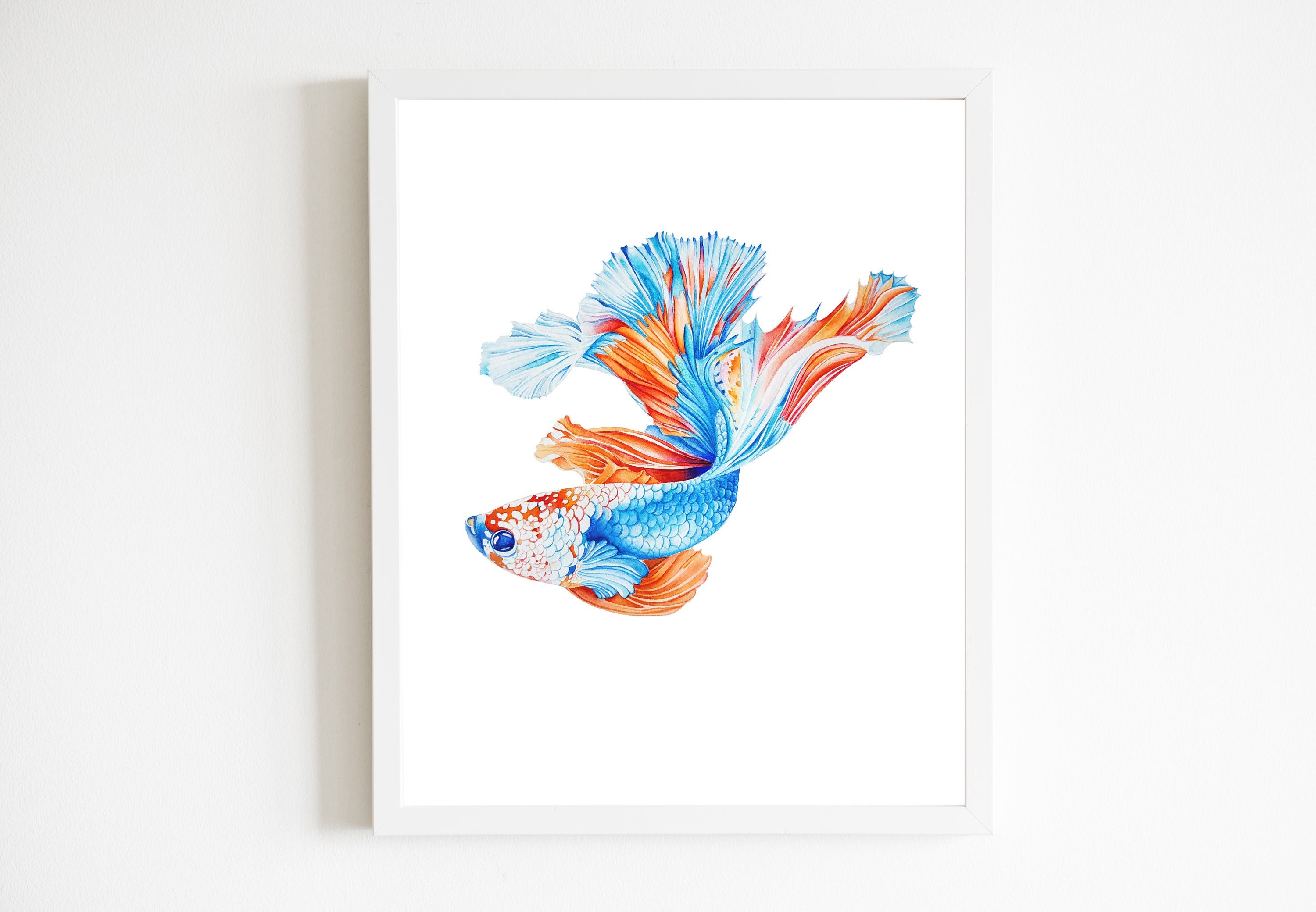 Tropical Fish Painting Original · Fish Watercolor Art · Fish Wall Art ...