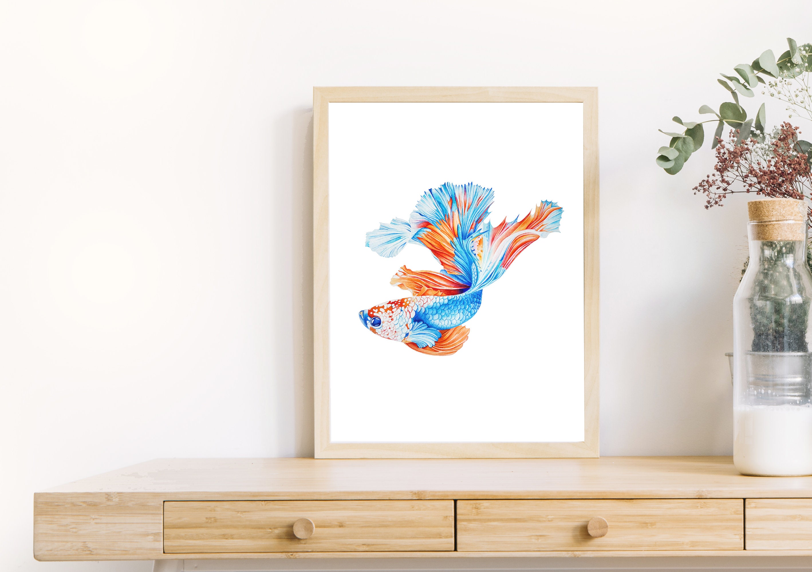 Tropical Fish Painting Original · Fish Watercolor Art · Fish Wall Art ...