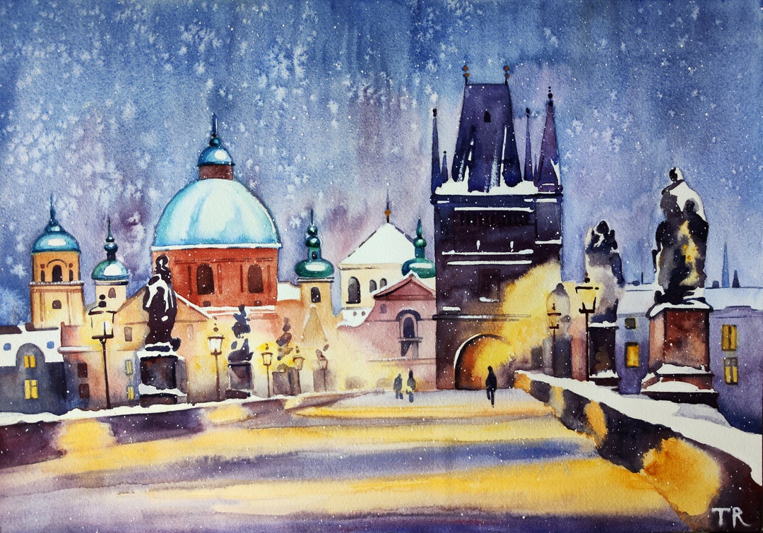 Charles Bridge Painting · Prague Original Painting · Christmas Gift ...