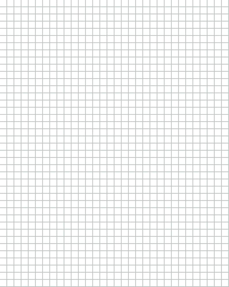 8x10 Graph Paper .25 Inch Digital File - Etsy