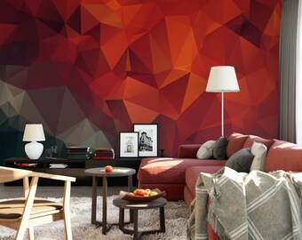 Peel Stick Wallpaper Red - Etsy