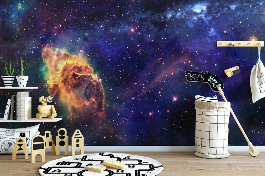 Supernova Nebula Space Wallpaper, Peel and Stick Wall Mural, Removable ...