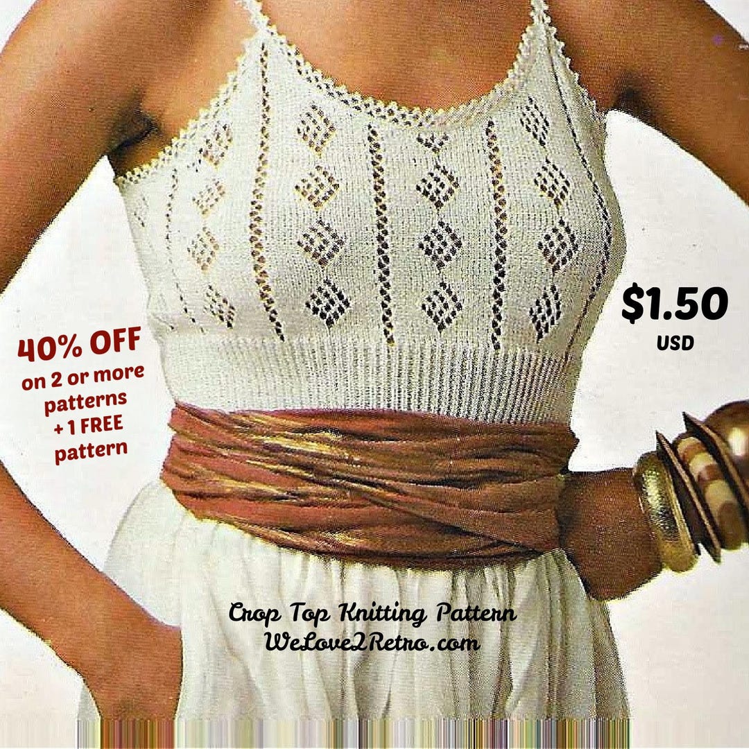 Knit Sun Top Pattern PDF – Easy Sleeveless Halter, Crop & Boho Summer ...
