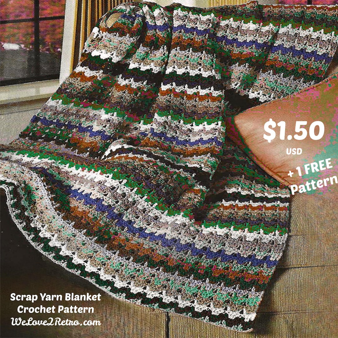 850 Scrap Yarn Afghan Crochet Patterns + ((1 FREE CROCHET PATTERN ...