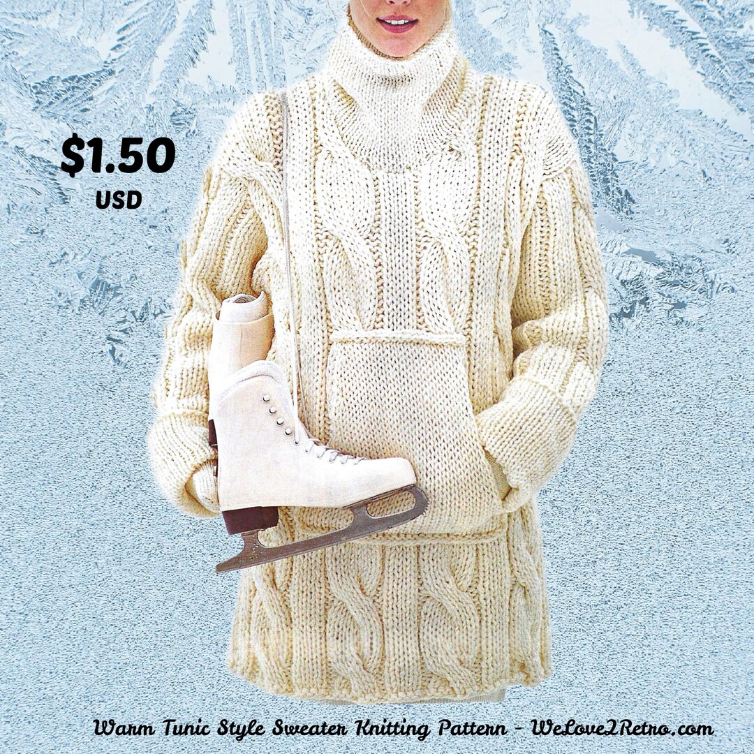 670 Tunic Style Sweater Knitting Pattern for Women - Etsy