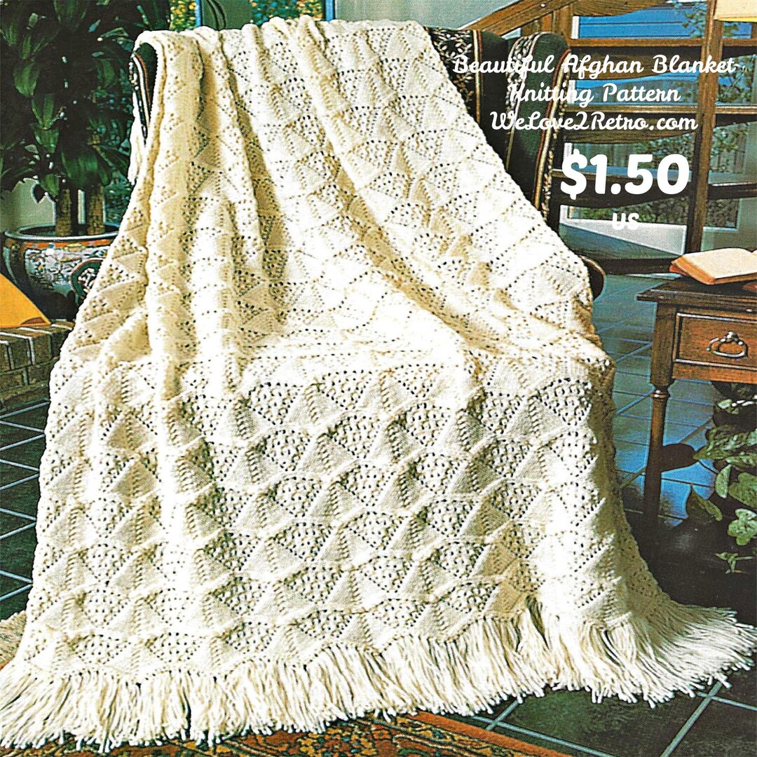 470 Timeless Blanket Knitting Pattern + 1 FREE KNITTING PATTERN, Knit ...