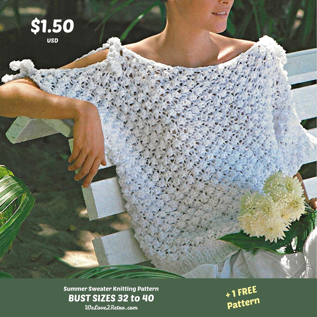 Summer Sweater Knitting Pattern: Women's Boho Knit Top (PDF Pattern) - Etsy