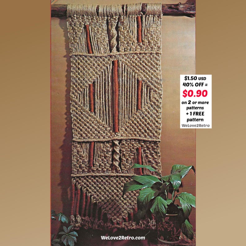 RETIREMENT-SALE*** Macrame Wall Hanging Pattern – Easy Boho Vintage ...